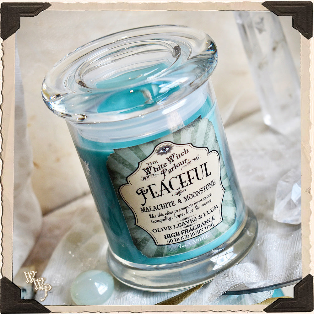 PEACEFUL Elixir Apothecary CANDLE 7oz. For Inner Peace, Tranquility ...