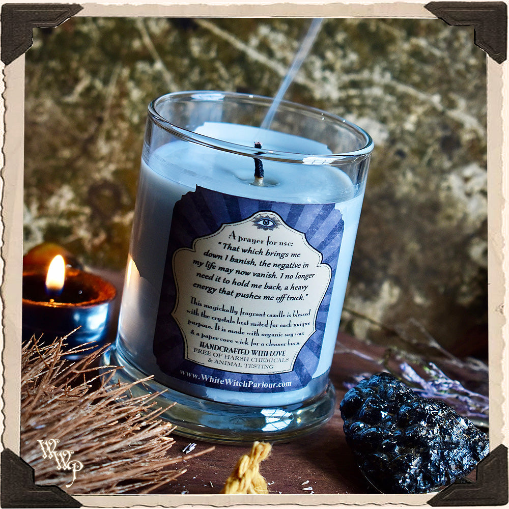 BANISH Elixir Apothecary CANDLE 7oz. For Removing Hexes, Curses & Nega ...