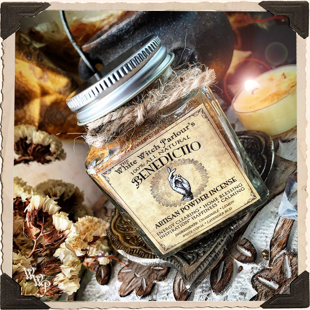 BENEDICTIO Powder Incense. All Natural. Blessed with Selenite for Home ...
