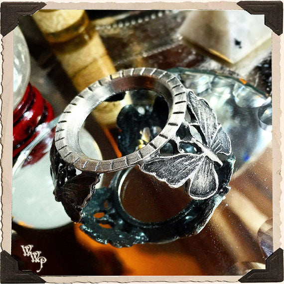 PEWTER BUTTERFLY SPHERE STAND/ BASE. Witch's Crystal Sphere Holder. 40 ...