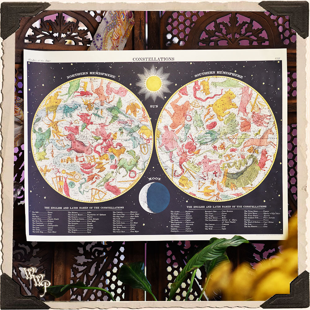 DISCONTINUED: ' CONSTELLATIONS ' POSTER. Vintage Style Print For Sacre ...