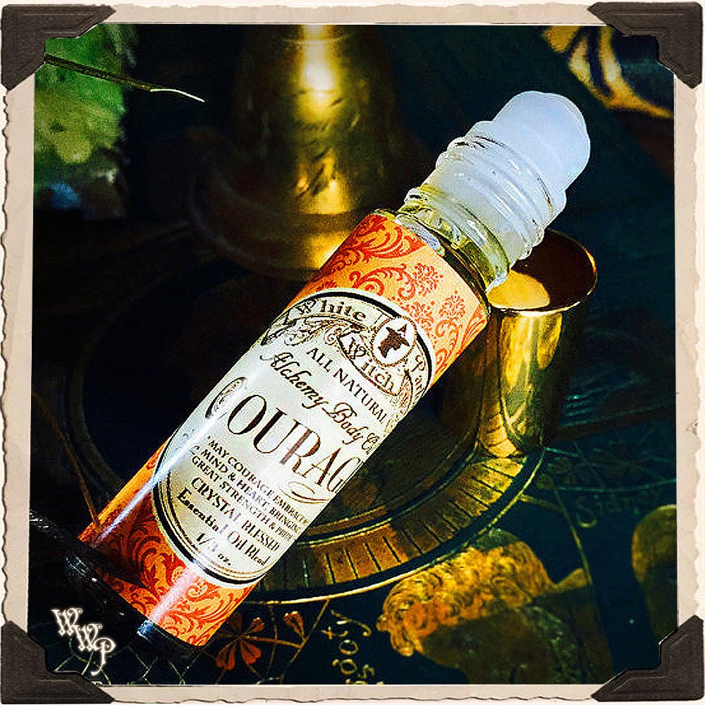 COURAGE 1/3oz. Alchemy Oil. All Natural Potion. Scent of Patchouli, Am ...