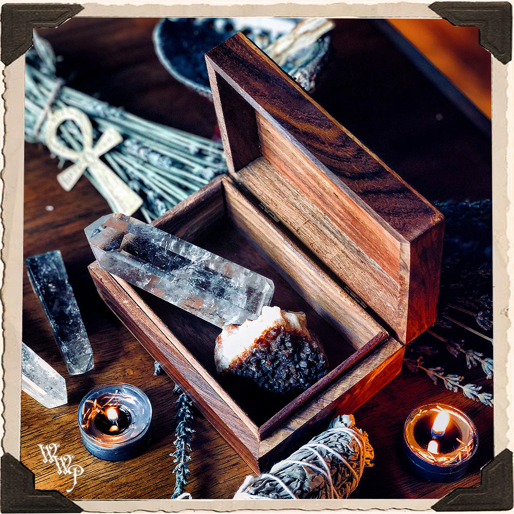 GODDESS WOODEN BOX. Witches Crystals & Potions Keepsake Box ...
