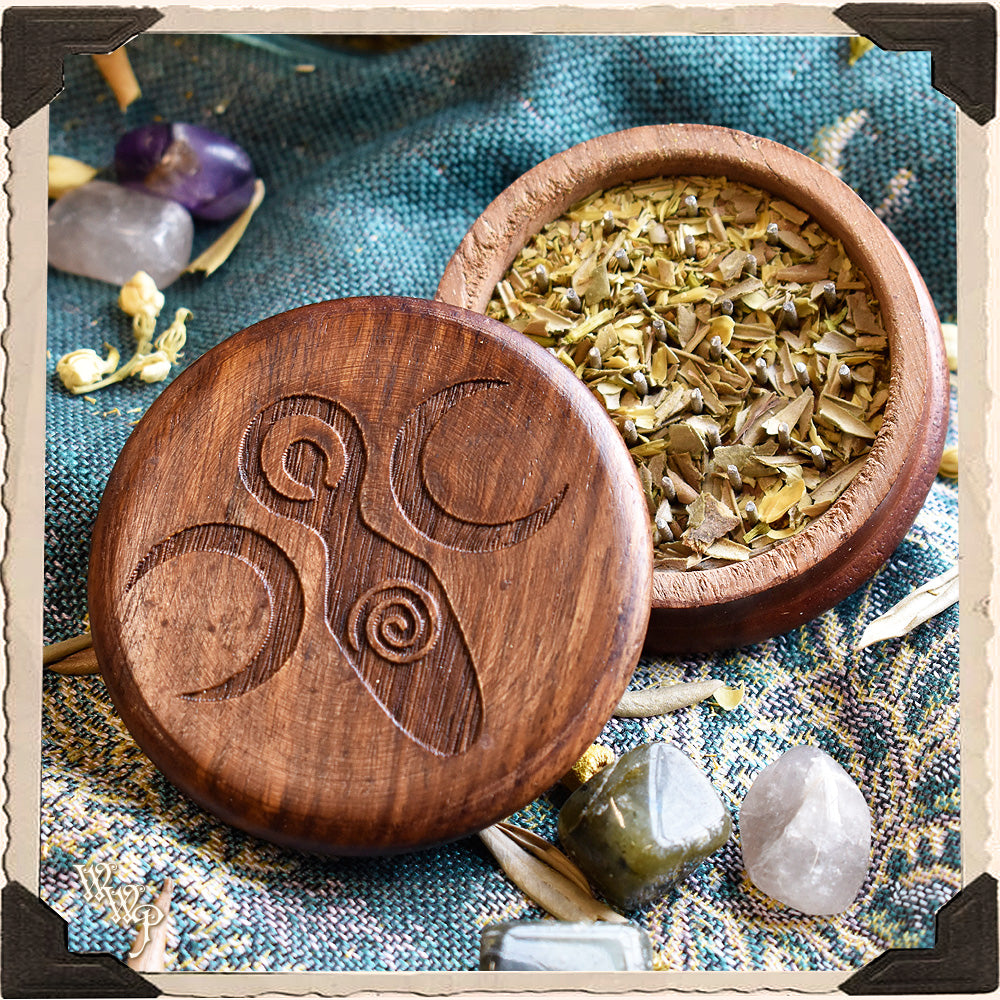 GODDESS HERB GRINDER. Wooden Box for Grinding Herbal Blends ...