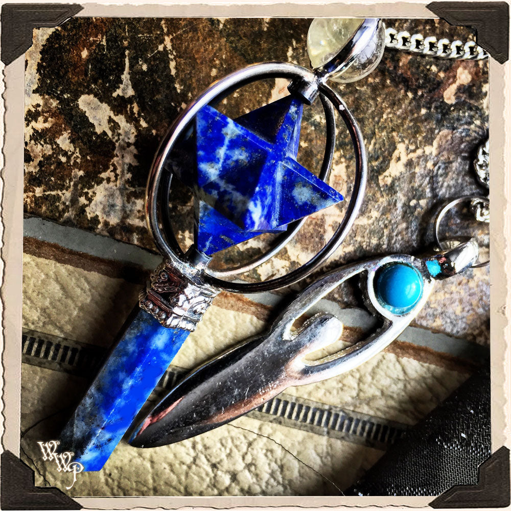 MERKABA CRYSTAL GODDESS PENDULUM with Silver Chain. For Divination & S ...