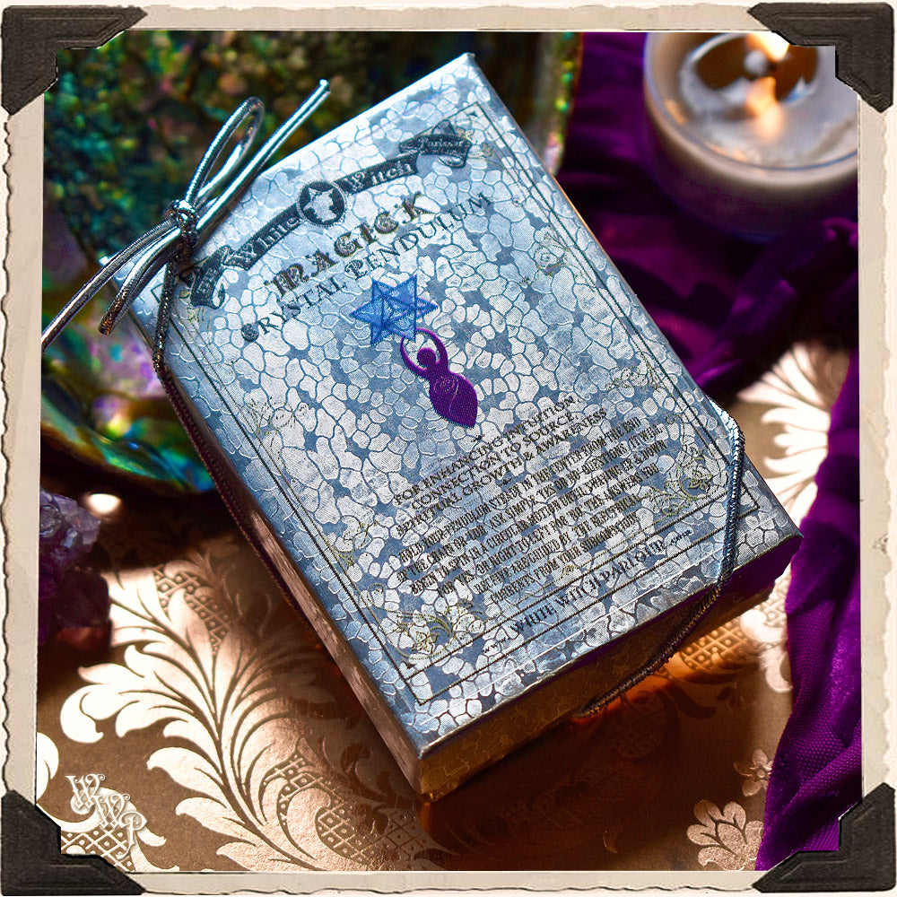 MERKABA CRYSTAL GODDESS PENDULUM with Silver Chain. For Divination & S ...