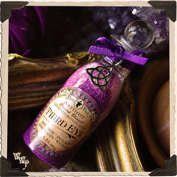 PURPLE RITUAL SALT. Third Eye. Blessed with Amethyst & Lavender on a F ...