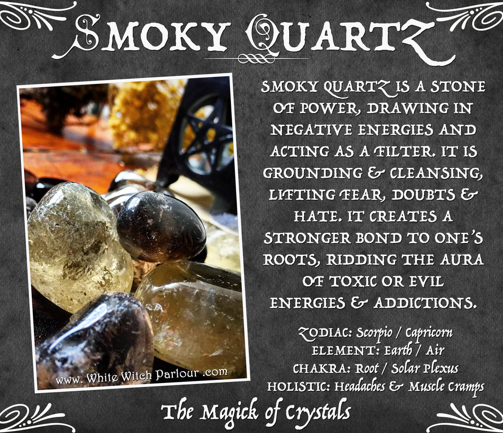 SMOKY QUARTZ TUMBLED CRYSTAL. For Protection, Banishing & Negativity ...