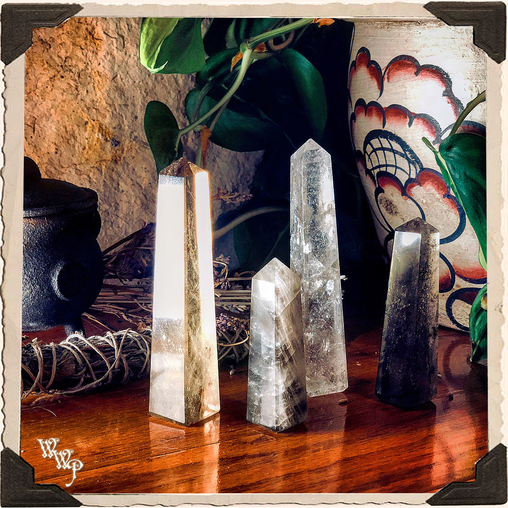 SMOKY QUARTZ OBELISK POINT CRYSTAL. For Protection, Banishing & Negati ...