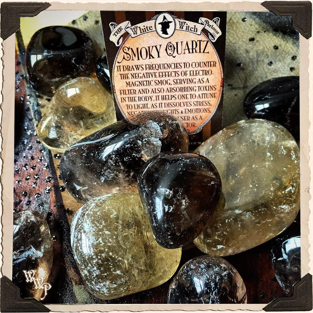 SMOKY QUARTZ TUMBLED CRYSTAL. For Protection, Banishing & Negativity ...