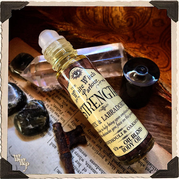 STRENGTH Elixir 1/3oz. Body Oil Rollon. Patchouli & Oakmoss. Blessed w ...